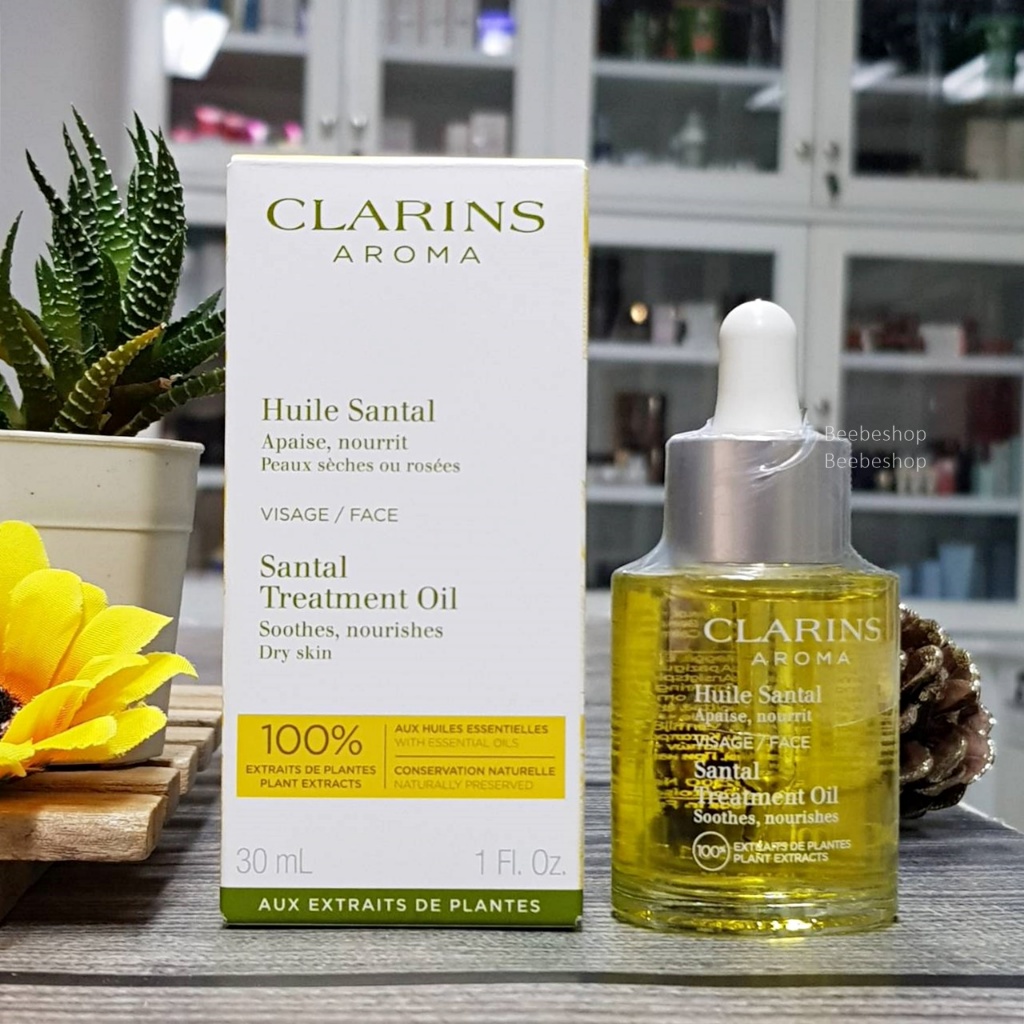 Clarins Santal Face Treatment Oil 30ml ทรีทเมนต์ออยล์สำหรับผิวแห้ง ...