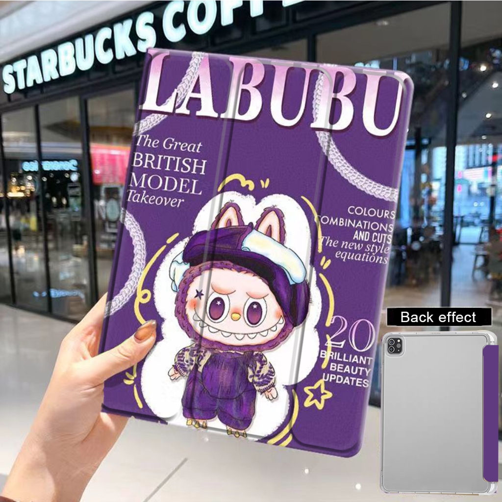 Labubu เคสไอแพด โหมดสามพับ เคส GEN10 Gen7 gen8 gen9 Air4 air5 gen5 gen6 ...