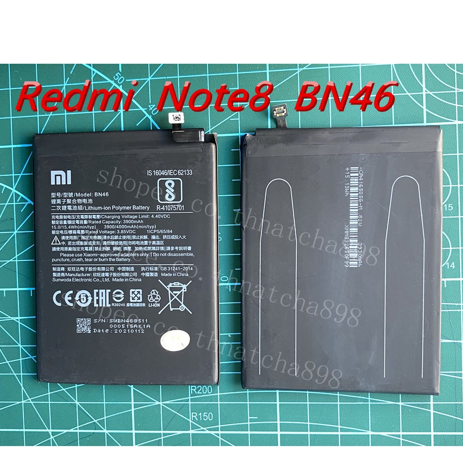 แบตเตอรี่ Redmi Note 8 แท้ BN46 แบต Xiaomi Redmi Note8แบตเตอรี่ redmi ...