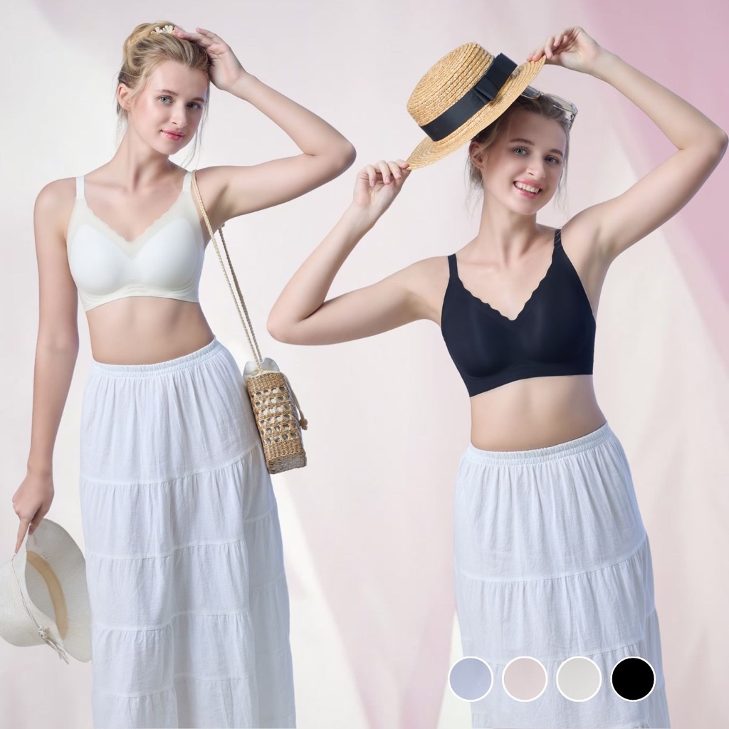 FS 2 ตัว CHERILON เชอรีล่อน Airy Bra บราไร้โครง เสื้อใน บรา ไร้ขอบ เนื้อบางใส เย็นสบาย ไม่ระคาย ...