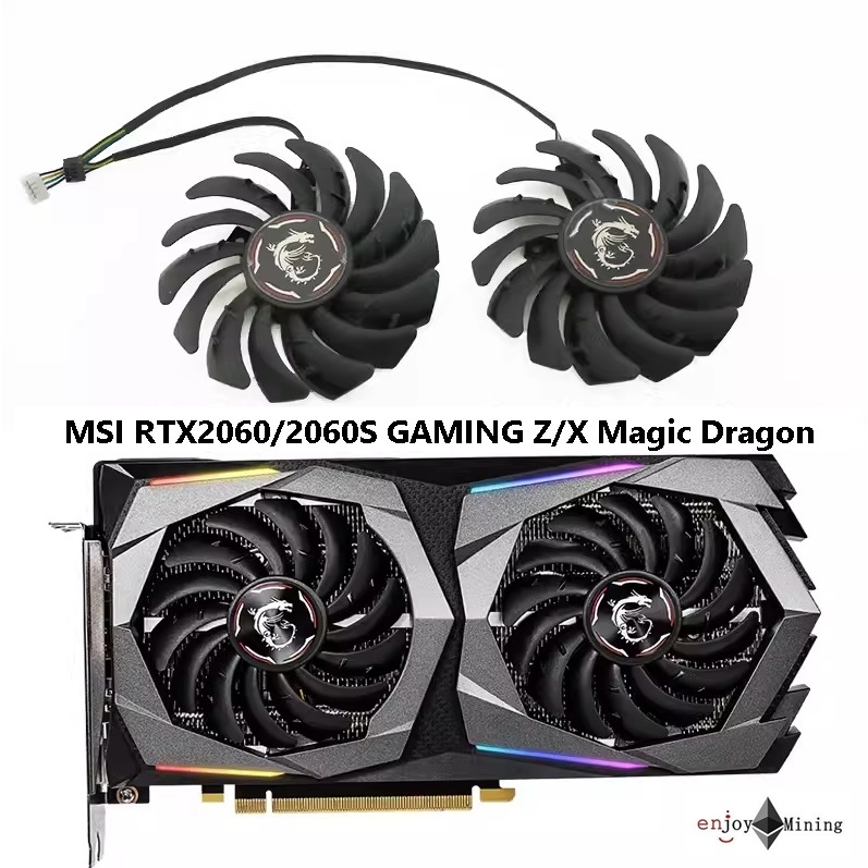 พัดลมการ์ดจอ MSI RTX 2060 2060S GAMING Z/X Magic Dragon graphics card ...
