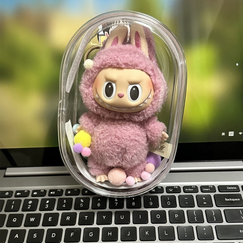 ซองใส่ Labubu 17cm กระเป๋าใส่ art toy PVC แบบใส labubu macaron storage ...