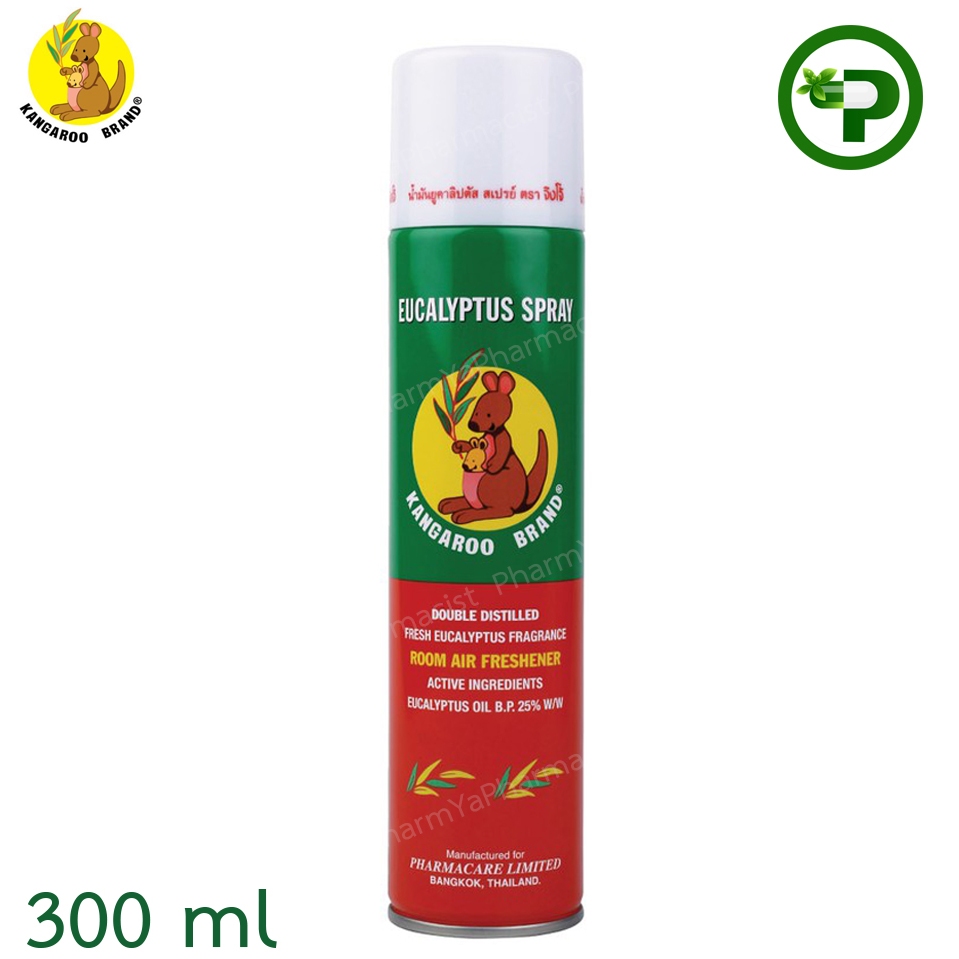 สเปรย์ ตราจิงโจ้ Kangaroo Spray 300ml น้ำมันยูคาลิปตัส {0058} | Shopee ...
