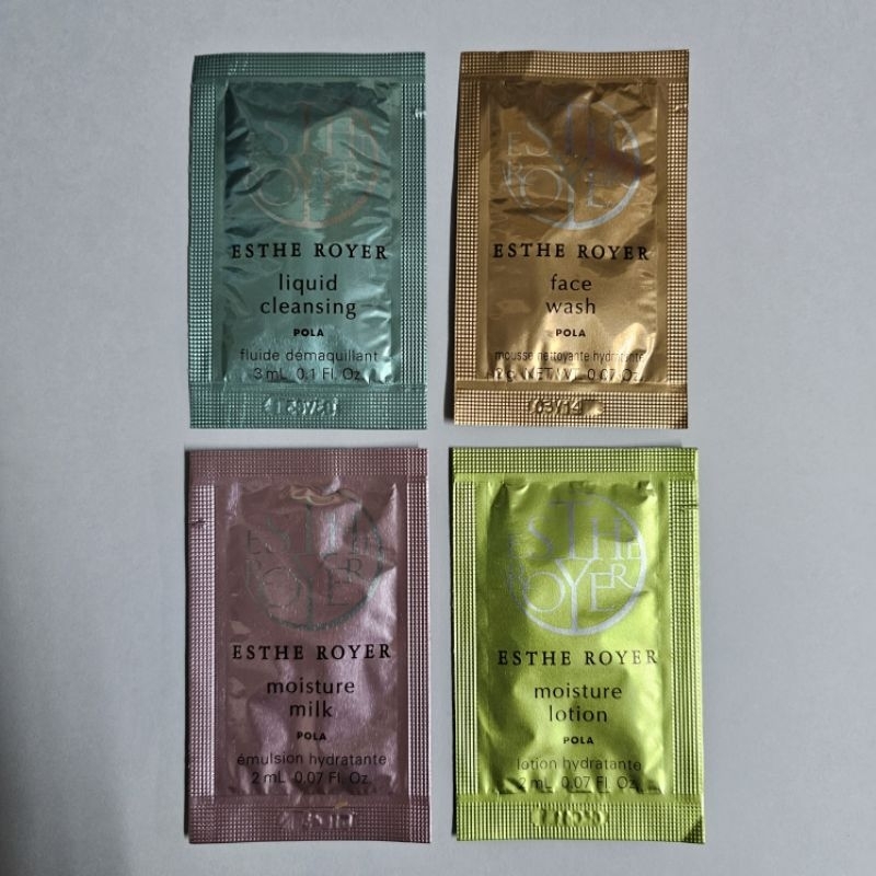 travel set(4ซอง) แท้💯จาก ญี่ปุ่น POLA ESTHE ROYER cleansing face wash moisture milk lotion ...