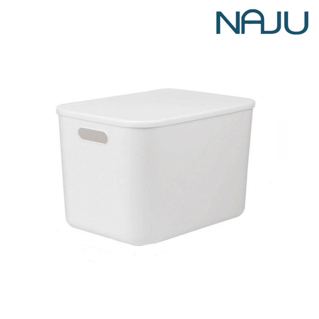 Naju กล่องเก็บของ กันฝุ่นพร้อมฝาปิด กล่องอเนกประสงค์ สามารถจัดเก็บของ ...