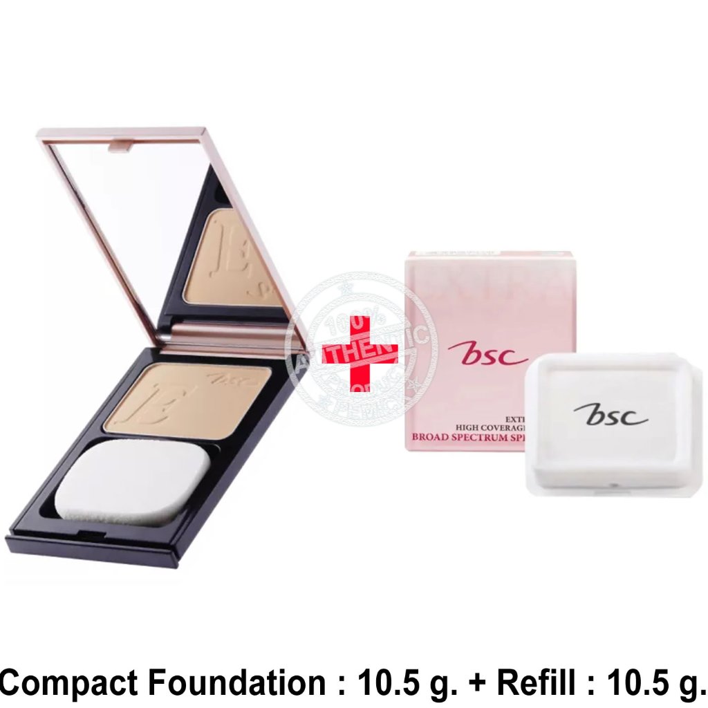 (แพ็คคู่) bsc Super Extra Cover High Coverage Powder SPF30 PA+++ 10.5 ...
