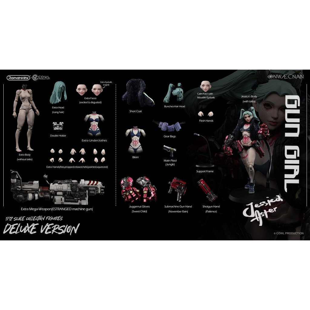 1/12 Romankey Gun Girl Jessica Aster Deluxe Version | Shopee Thailand