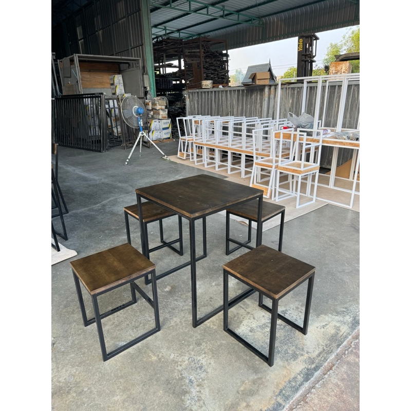 โต๊ะ loft สีย้อม (สีโอ๊ค) | Shopee Thailand