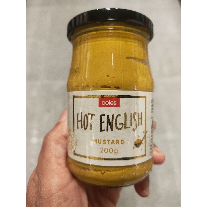 Coles Hot English Mustard 200g.ซอสมัสตราด รถสไตส์อังกฤษ 200กรัม ...