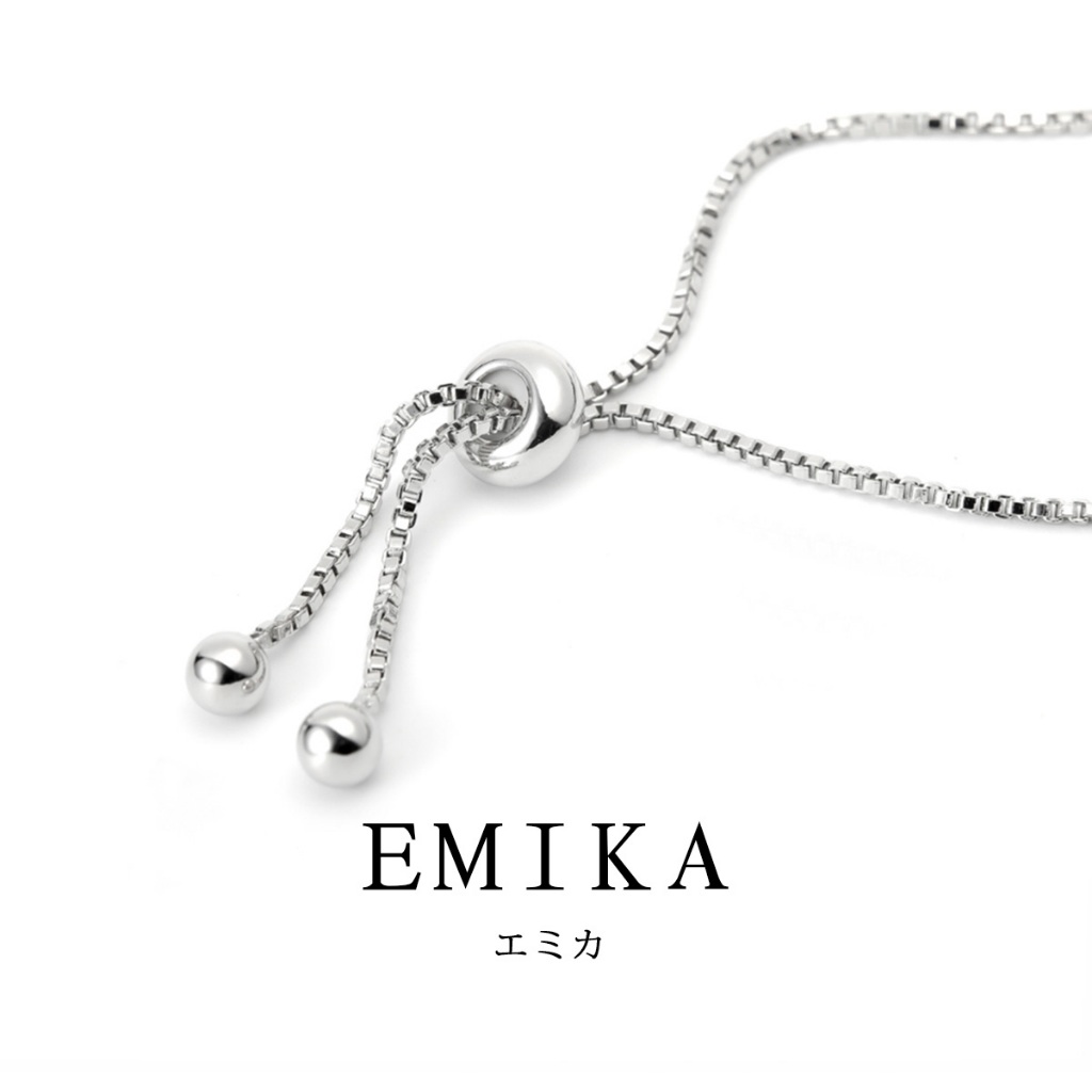 Emika เครื่องประดับที่เรียบง่าย สร้อยข้อมือเงิน925 สร้อยข้อมือสลิง ...
