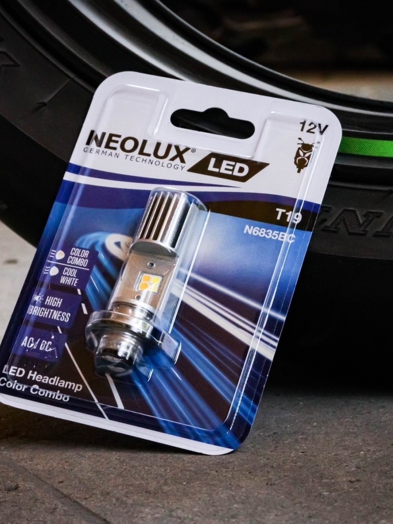 หลอดไฟหน้า (NEOLUX) LED T19 ไฟ2สี (ไฟต่ำ : แสงสีขาว ไฟสูง : แสงสีเหลือง ...