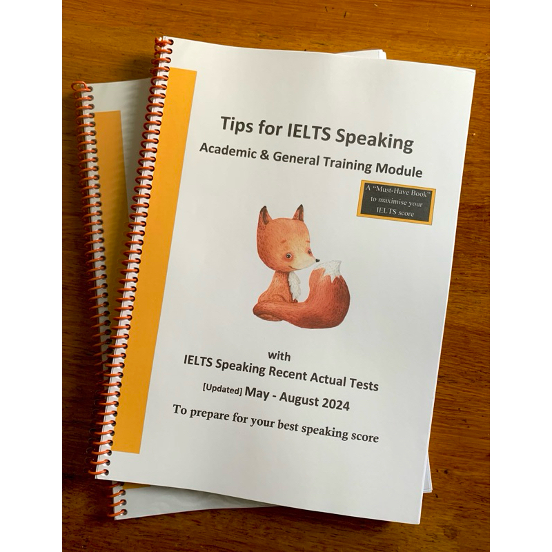 ️(อัพเดทหัวข้อล่าสุด May-August 2024) หนังสือ Tips for IELTS Speaking ...