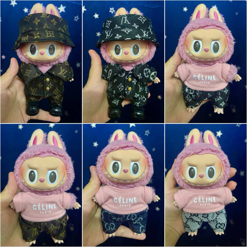 (พร้อมส่ง) ชุด Labubu Macaron 17 cm. เสื้อ กางเกง หมวก | Shopee Thailand