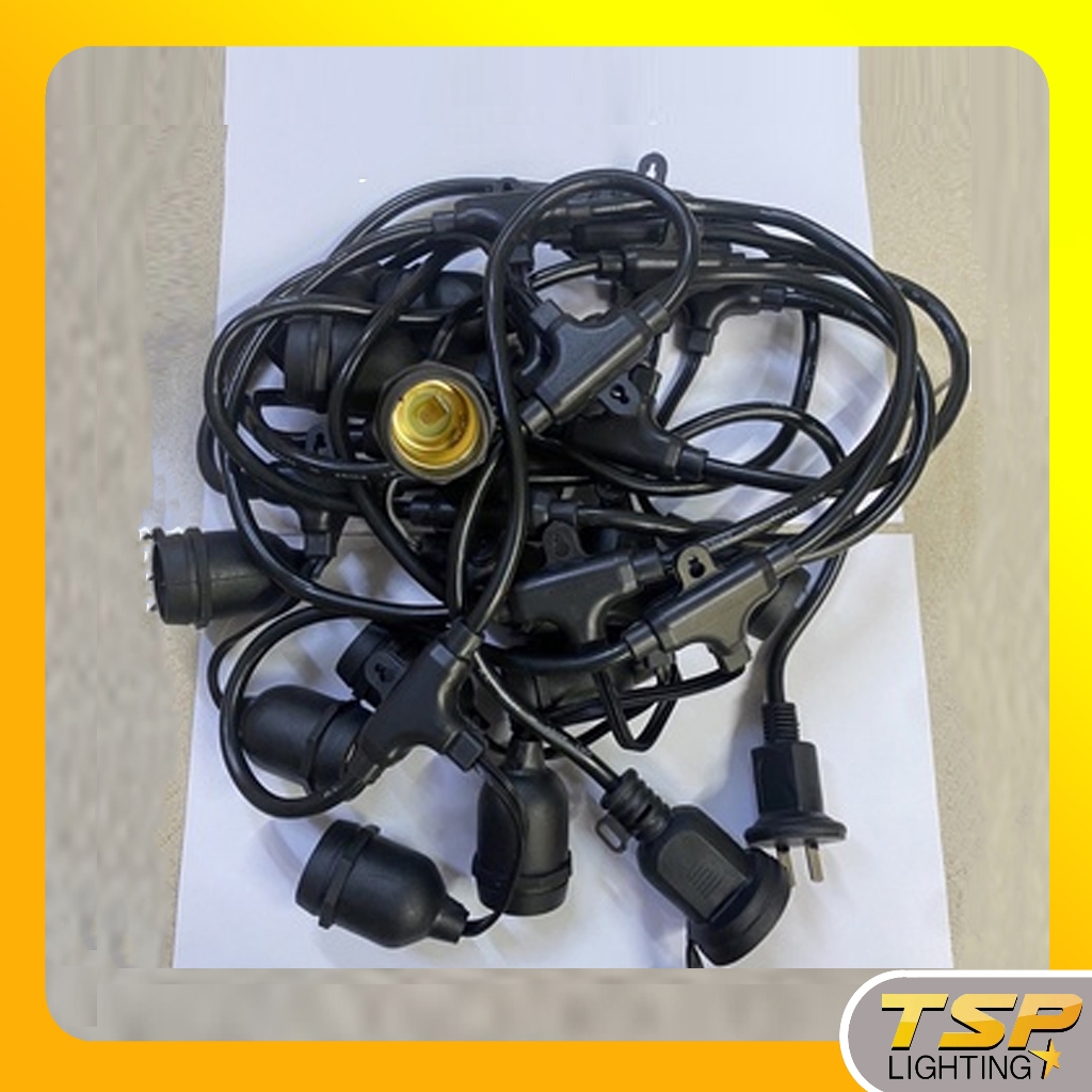 TSP Lighting │ สายไฟขั้วระย้า ขั้ว E27 ยาว 5-10 เมตร | Shopee Thailand