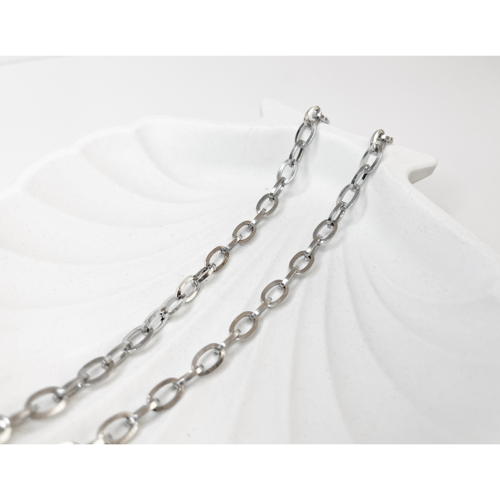Stainless Steel Neck Chain 4mm สร้อยคอสแตนเลสแท้ 100% หนา 4mm. | Shopee ...