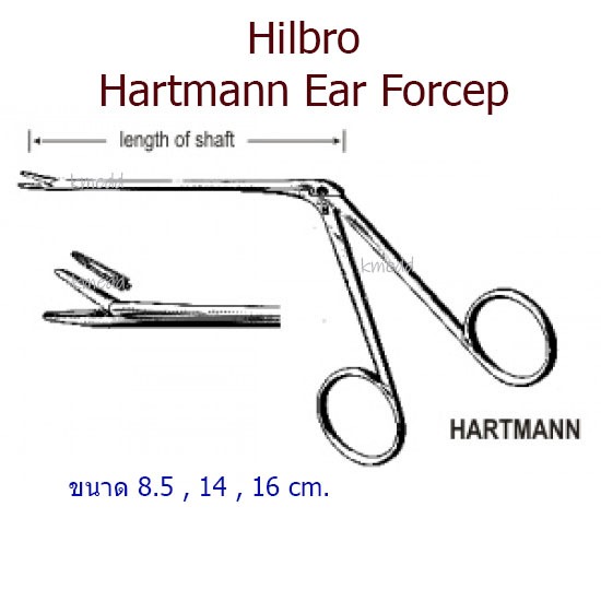 Hilbro Hartma n n Ear Forceps ปากคีบ หนีบของในหู ขนาด 8.5 , 14 , 16 cm ...