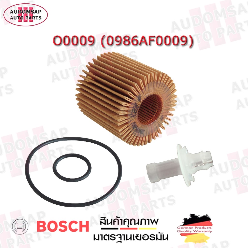 ไส้กรองน้ำมันเครื่อง BOSCH สำหรับรถยนต์ TOYOTA ALPHARD ( AH10 , AH20 ...