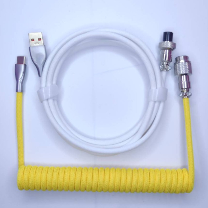 สายถักคีย์บอร์ด สายแต่ง Coiled Cable Type C to USB A | Shopee Thailand