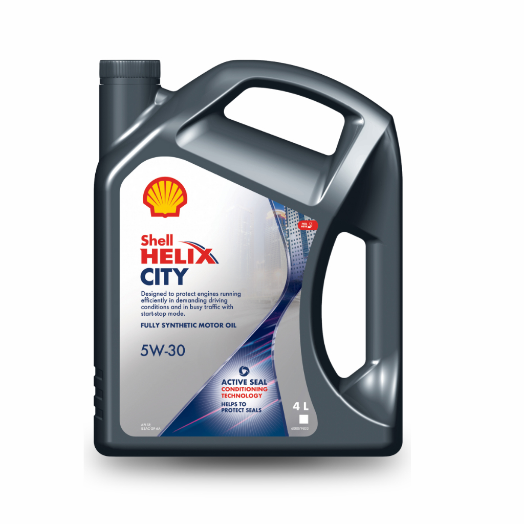 SHELL น้ำมันเครื่องเบนซิน สังเคราะห์แท้ Helix City 5W-30 (4/5 ลิตร ...