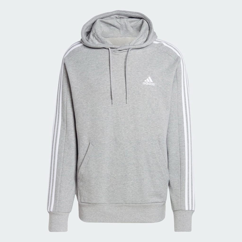 Adidas เสื้อฮู้ดผู้ชาย Essentials French Terry 3-Stripes Hoodie ...