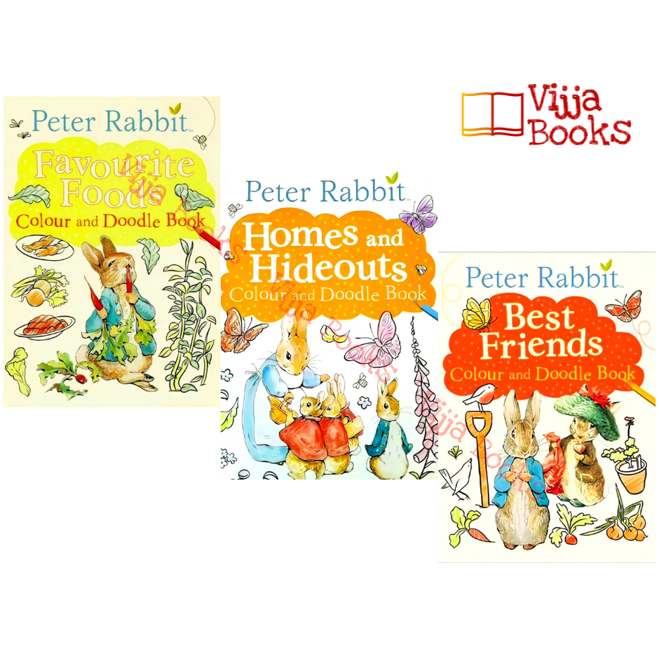 Peter Rabbit Colour and Doodle Book Best Friends Favourite Foods Homes ...