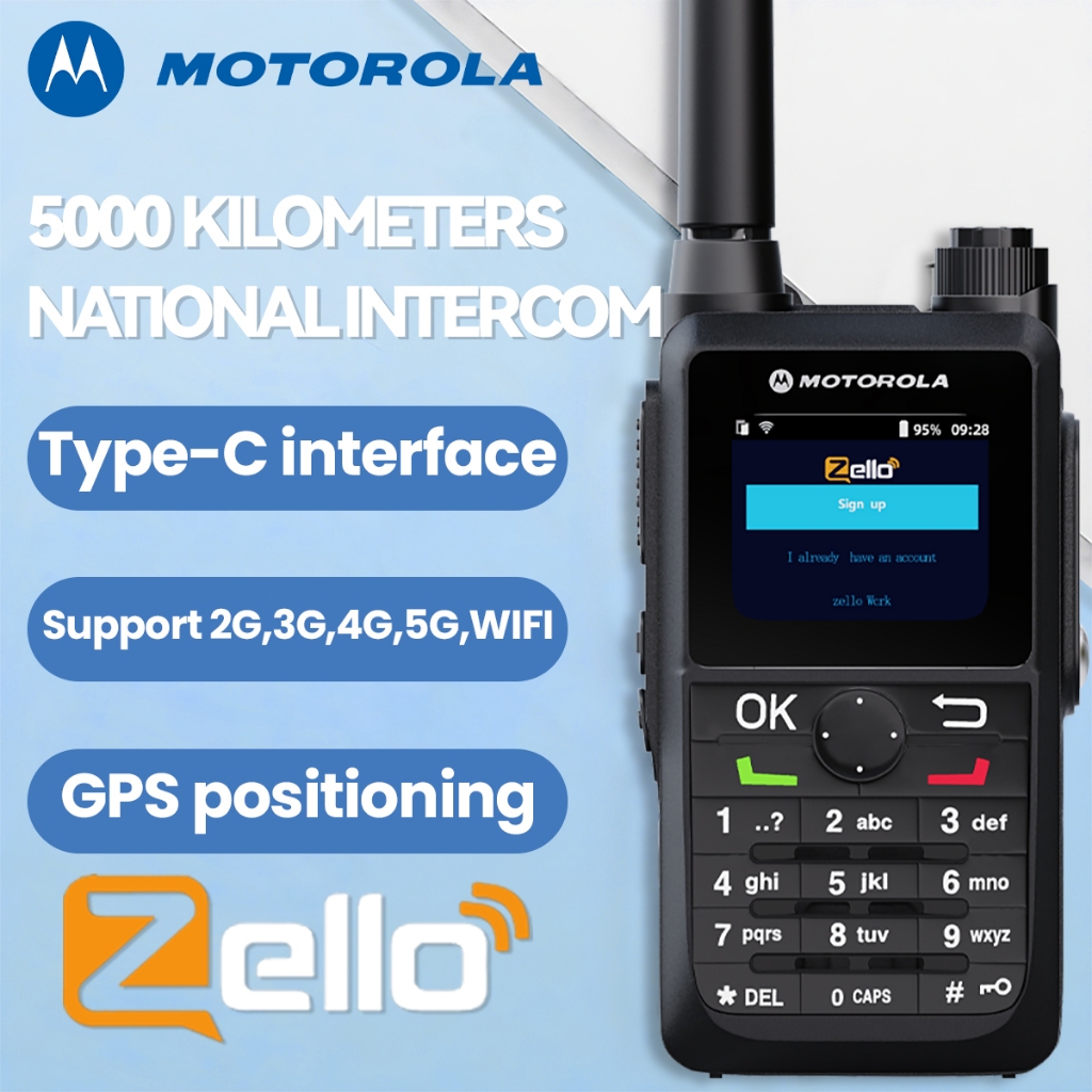 【5000KM】Motorola T88 Zello Radio 4G SIM Network Long Wifi Internet ...