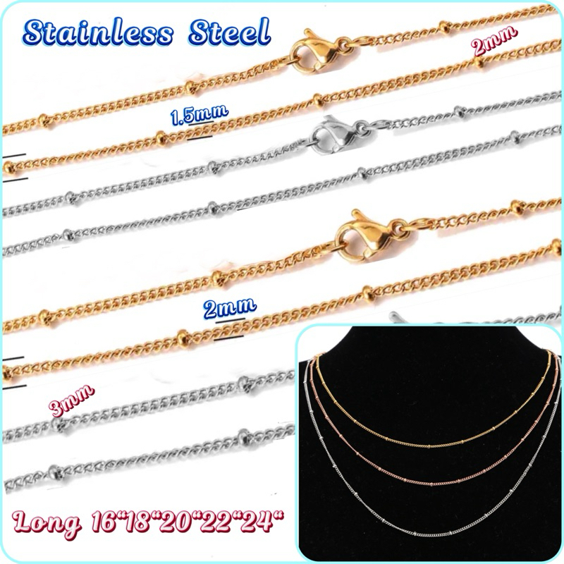 LN04 สร้อยคอสแตนเลสแท้ 100% | Shopee Thailand