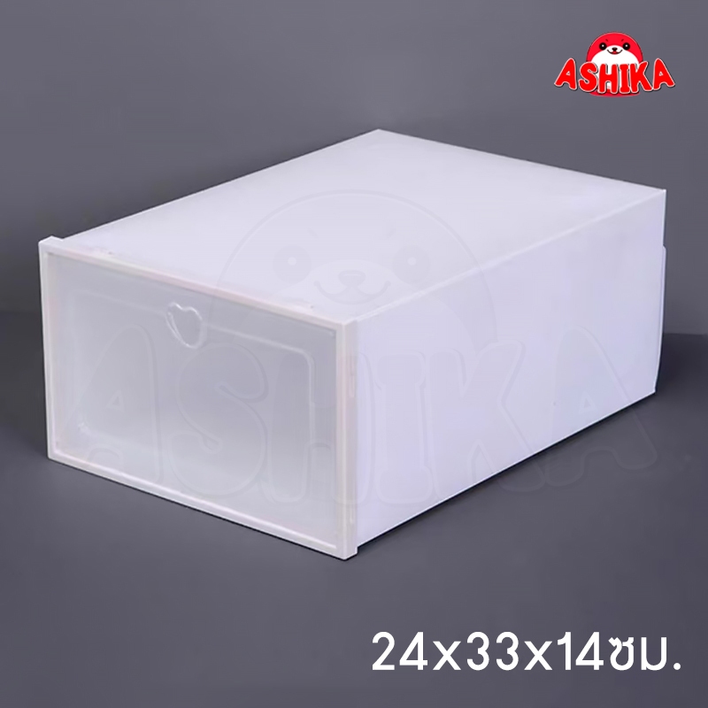 ASHIKA กล่องรองเท้า แบบใสฝาเปิดฝาหน้า ขนาดใหญ่ อุปกรณ์จัดเก็บรองเท้า มี ...
