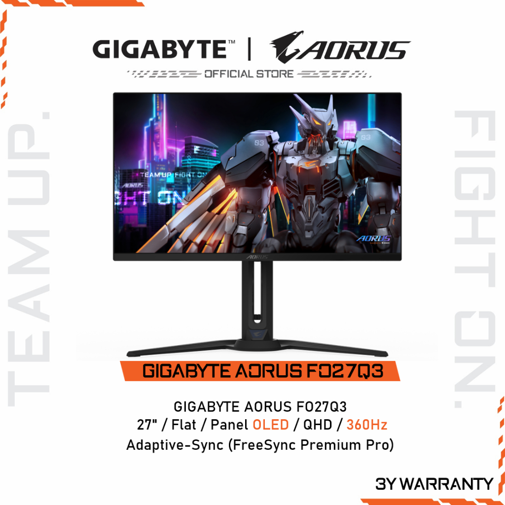 GIGABYTE AORUS FO27Q3 Gaming Monitor (จอมอนิเตอร์) | 27" QHD | OLED | 0 ...
