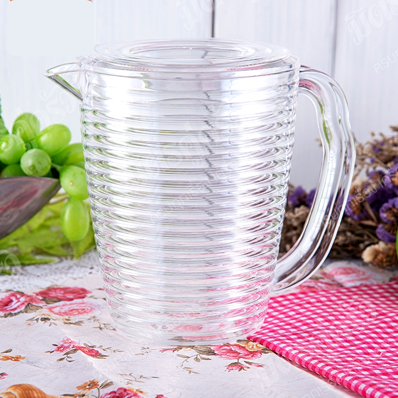 Pioneer เหยือกน้ำพลาสติกมีลอน 2.2 ลิตร (2200ml.) เหยือกใส่น้ำ เหยือกเสริฟน้ำ เหยือกน้ำริ้วใส ตรา ...