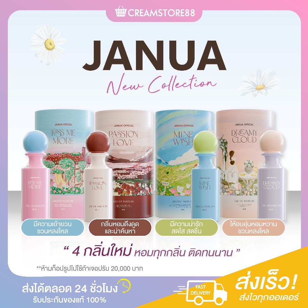 ┃สินค้าแท้มีบัตร┃ น้ำหอม JANUA Parfum 🩷 KISS ME MORE 💖 PASSION LOVE ...