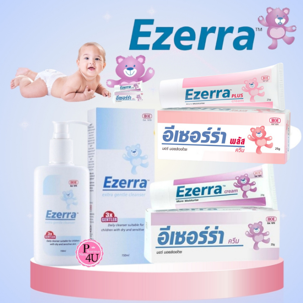 Ezerra Lotion , Ezerra Extra Gentle Cleanser 150 mL / 500mL , Ezerra ...