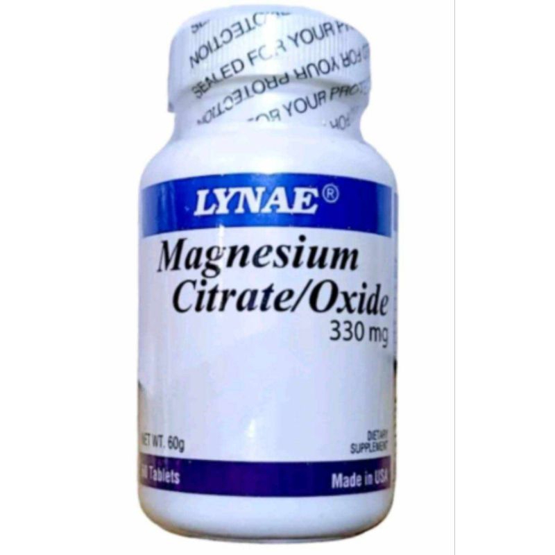 Lynae Magnesium Citrate /Oxide 330 mg 60 tablets แมกนีเซียมซิเตรต ...