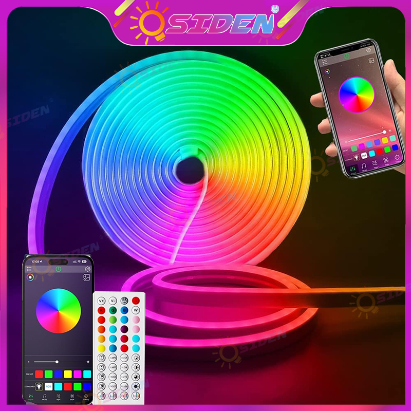 OSIDEN ไฟเส้น led 5M 10M ไฟตกแต่ง ซิงค์เพลง ไฟเส้น led 12v ไฟสีติดห้อง ...