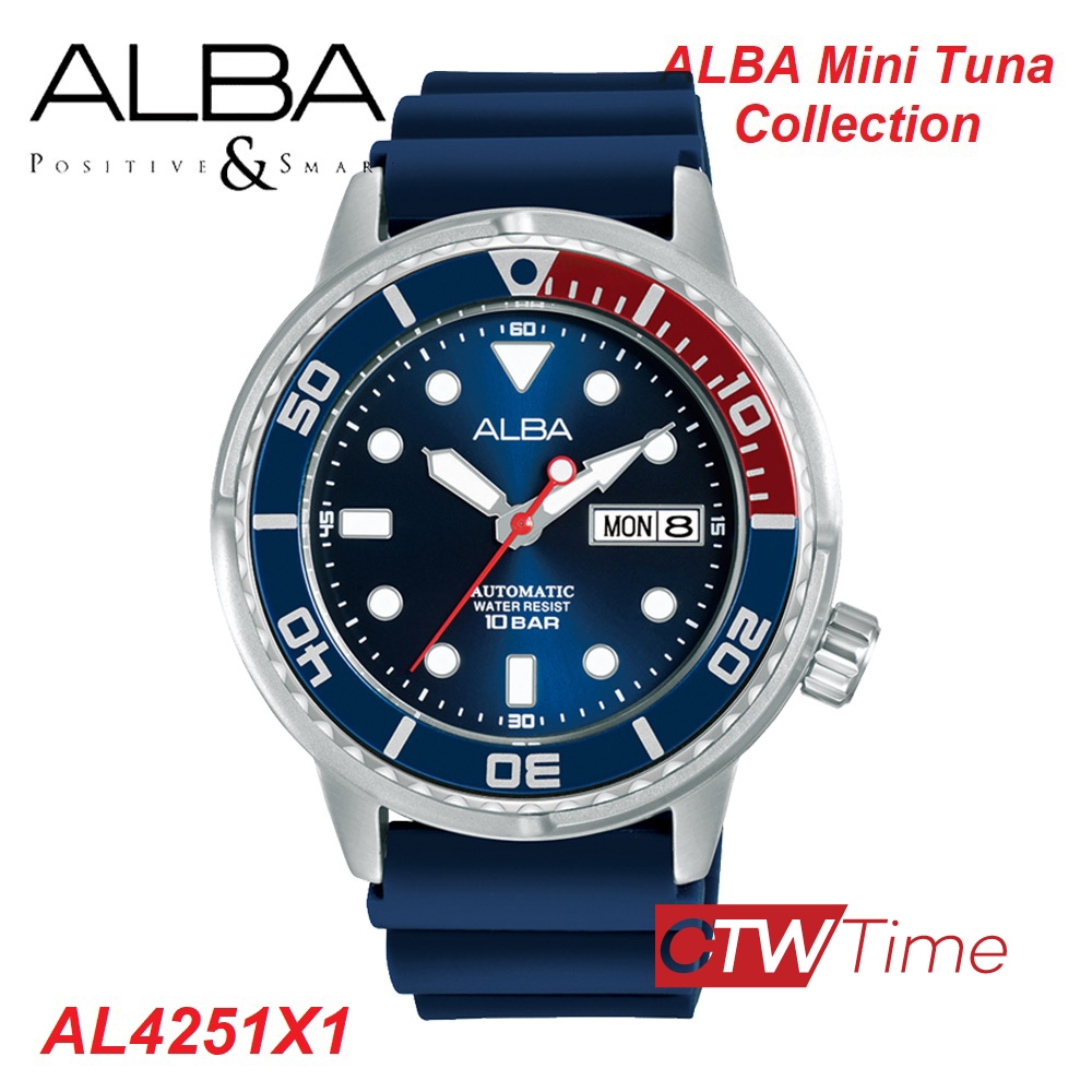 ALBA Mini Tuna Automatic นาฬิกาข้อมือผู้ชาย สายสแตนเลส , สายยาง รุ่น ...