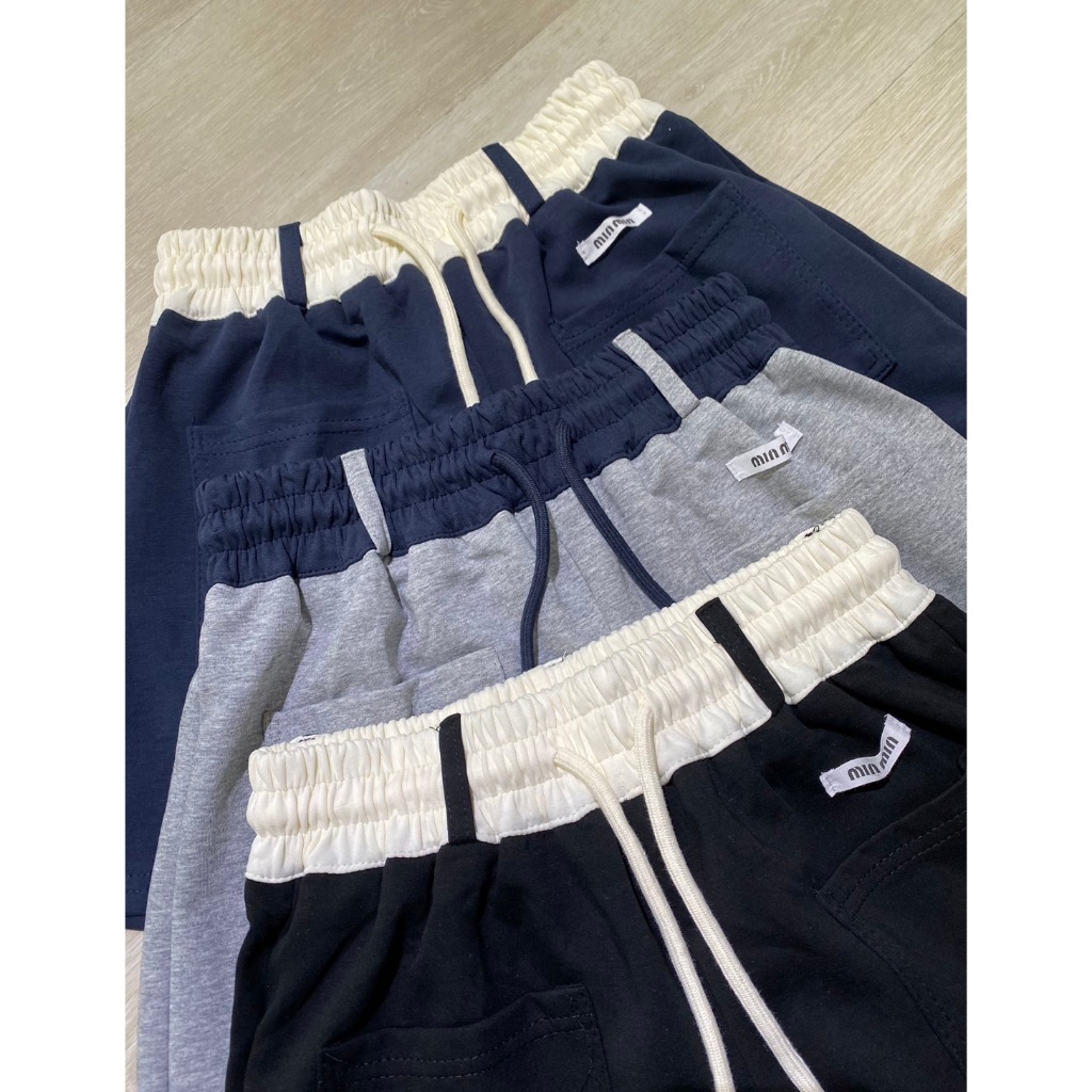 [พิมพ์โค้ด SISDEC ลด 60.- ] M1314 กางเกงขาสั้น ผ้าดีมากกก ทูโทน ทรงสวย แพทเทิร์นดี ดำ เทา กรม ...