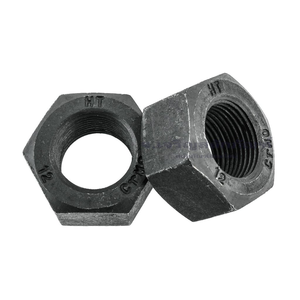 หัวน็อตดำ Hex Nut เกลียวละเอียด ขนาด M27 - M48 เกรด 12.9 (แพ็คละ 1 หัว ...