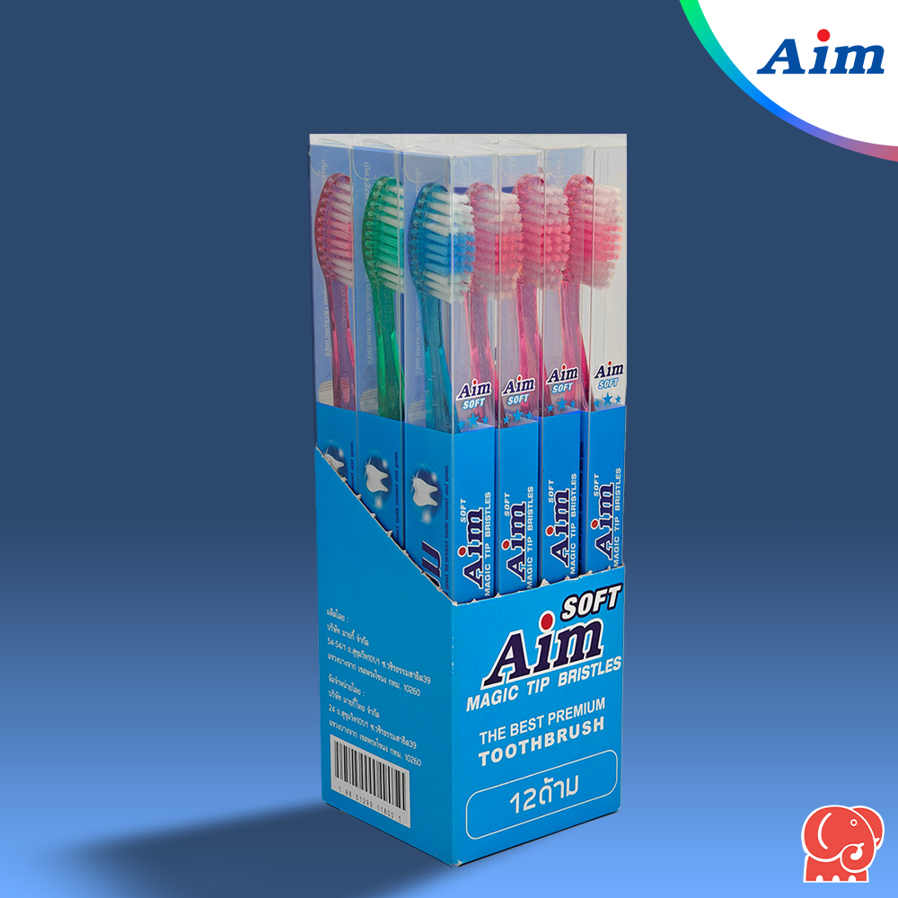 [ยกโหล] แปรงสีฟัน เอม ออริจิเนิล / [Dozen] Aim Original Toothbrush ...