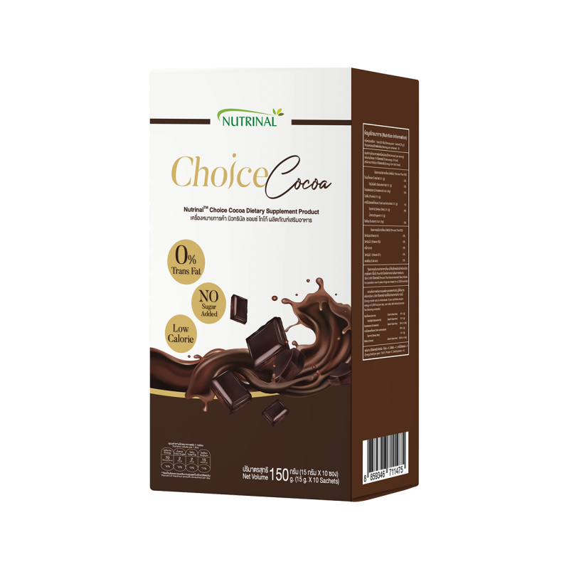Choice Cocoa ผลิตภัณฑ์เสริมอาหาร นิวทรินัล ชอยซ์ โกโก้ 150 grms. (15 ...