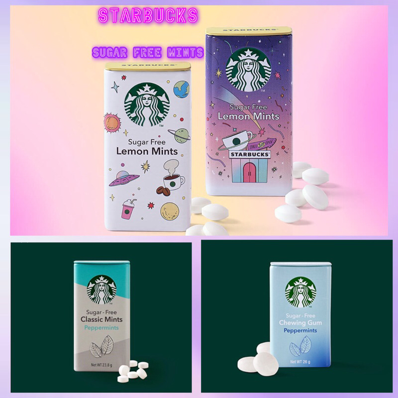 ⭐️Starbucks ลูกอมปราศจากน้ำตาล⭐️Starbucks Sugar Free Peach Mint⭐ ...