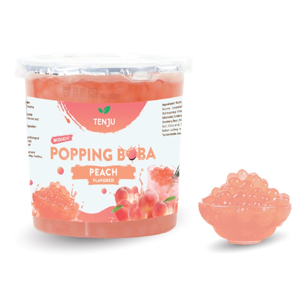 โบโดว ไข่มุกป๊อป พีช ตราเทนจู 1กก. Boduo Popping Boba Peach Flavored Tenju Brand 1kg | Shopee ...
