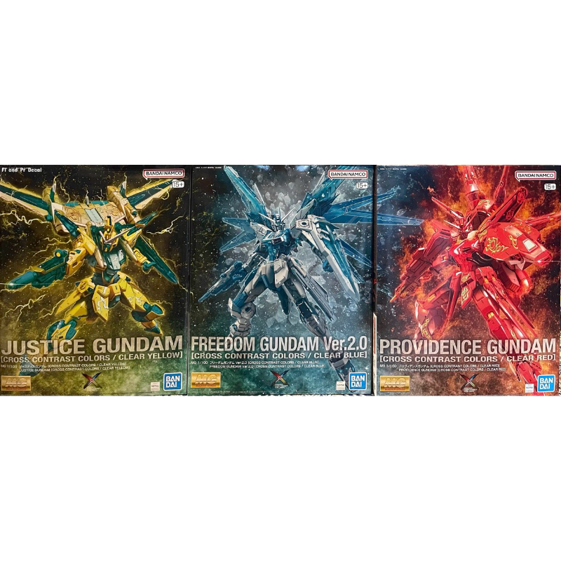 Mg 1/100 Justice/Freedom/Providence Gundam Cross Contrast Colors Set ...