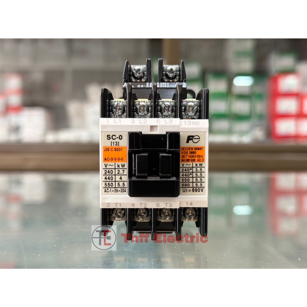Fuji Electric SC-0 (คอยล์ 24V, 48V, 110V, 220V, 380V) แมกเนติก คอนแทคเต ...
