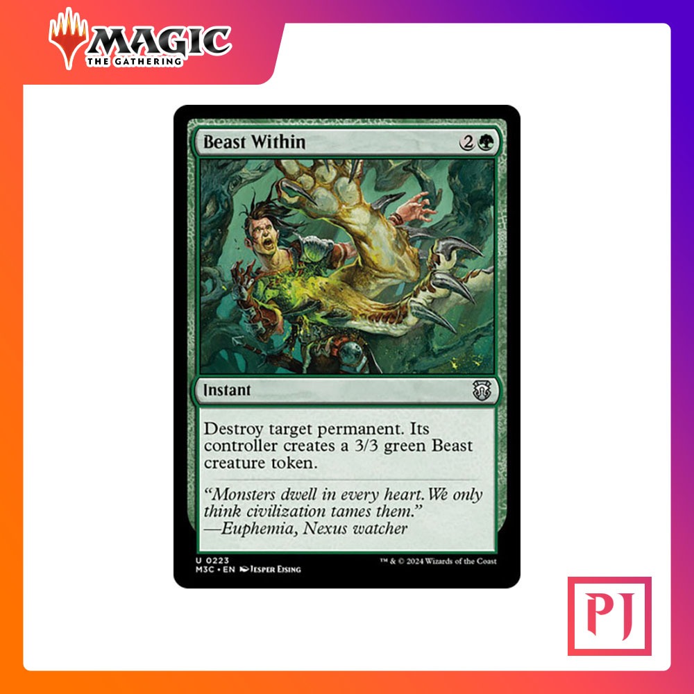 [MTG] Beast Within [M3C] [GREEN] [UNCOM] [NORMAL] [ENG] (การ์ดเมจิค ...