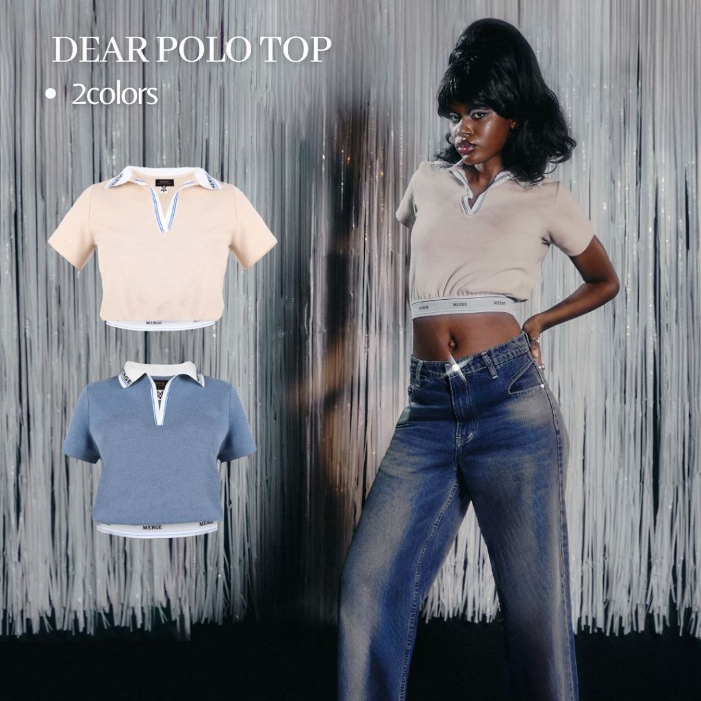 Merge Official - Dear Polo Top (พร้อมส่ง) | Shopee Thailand