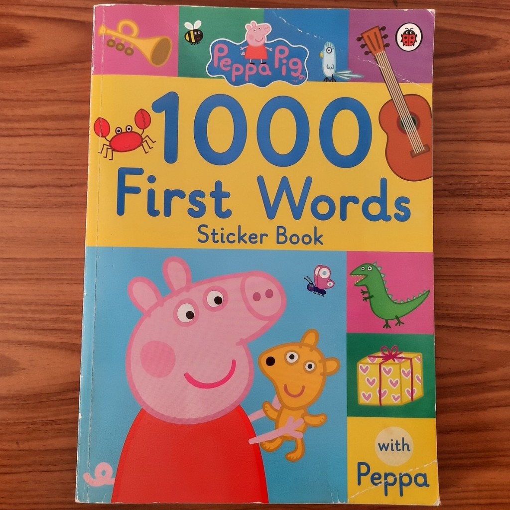 (มือสอง) หนังสือ ชุดคำศัพท์ + สติกเกอร์ Peppa Pig 1000 First Words ...