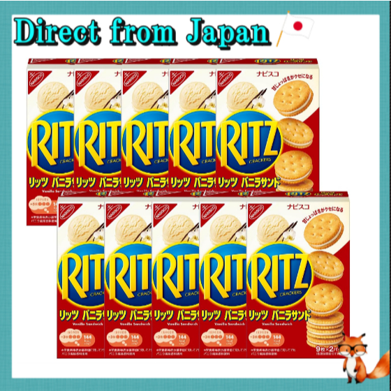 【Direct from Japan】RITZ Mondelez Cracker Vanilla Sand Biscuit 160g×10 ...