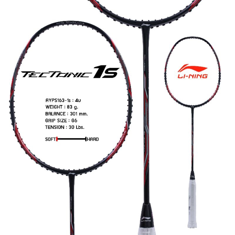 ไม้แบดมินตัน LI-NING TECTONIC 1S #ฟรีเอ็นAP6 | Shopee Thailand
