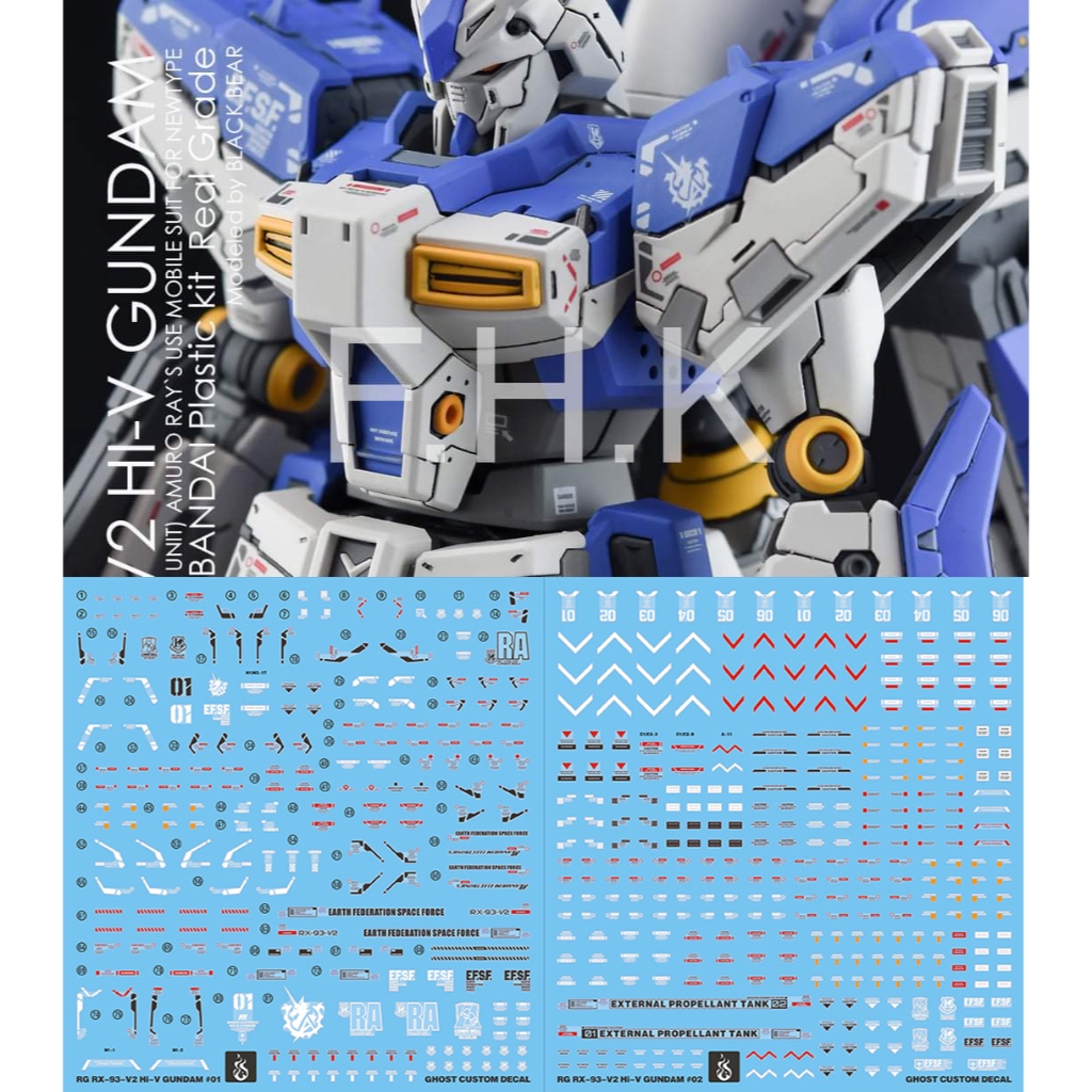 [Ghost] Decal RG Hi-Nu Gundam | Shopee Thailand