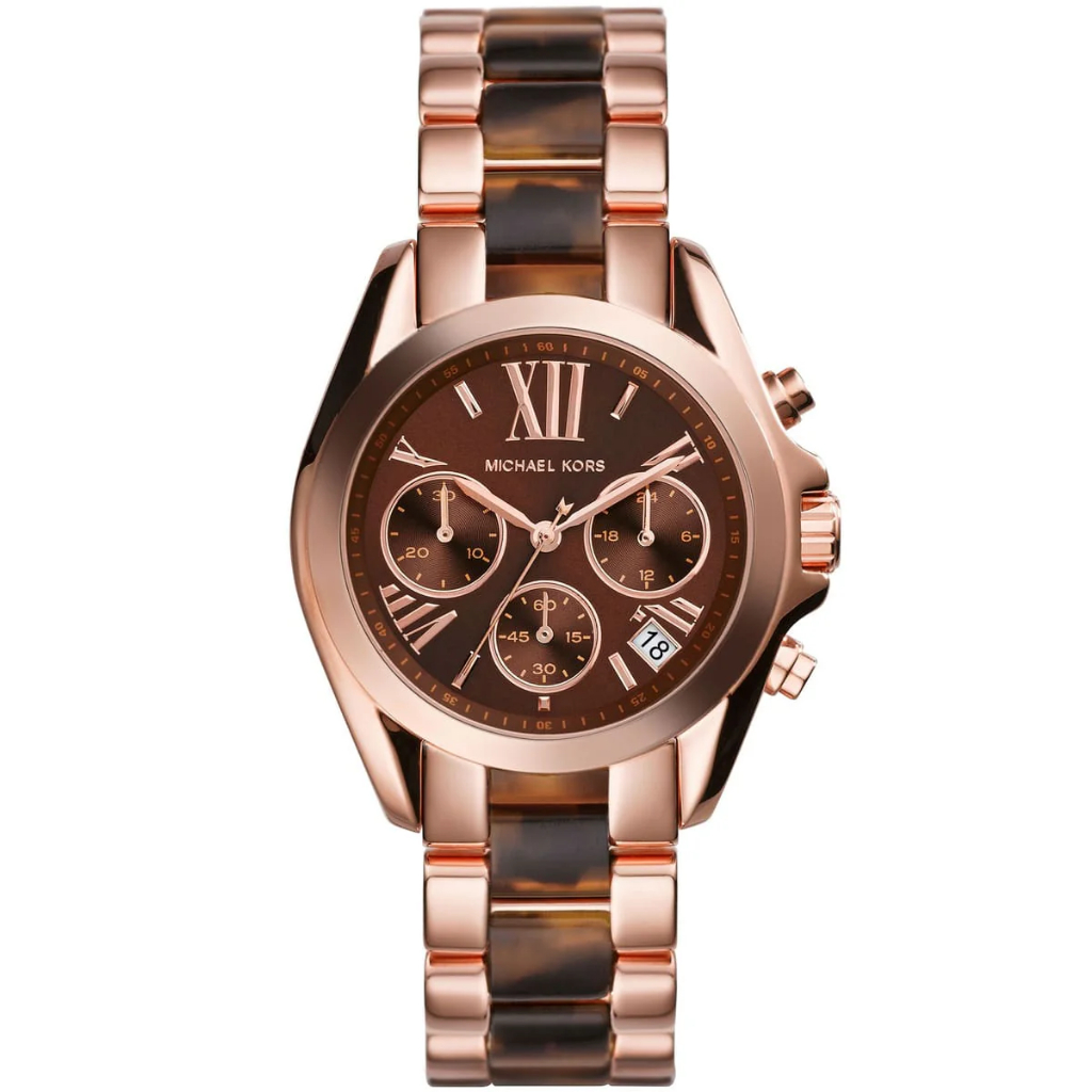 Michael Kors Bradshaw Chronograph Brown Dial Ladies Watch MK5944 35mm ...